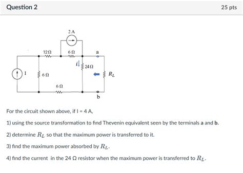 Solved For The Circuit Shown Above If I Chegg