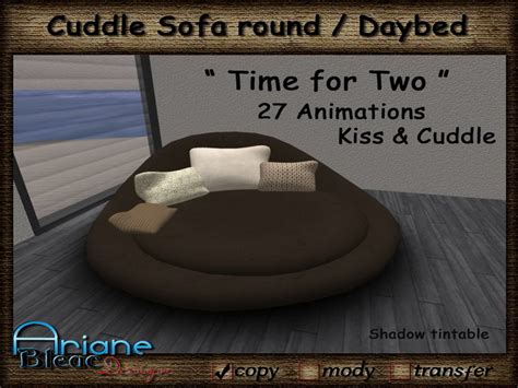 Second Life Marketplace Cuddle Sofa Couch Round Daybed Time For Two