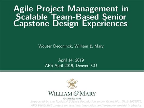 Agile Project Management In Scalable Team Based Senior Capstone Design