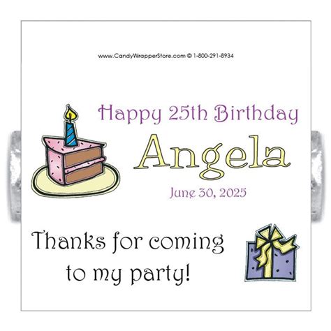 Birthday Cake And Present Lifesaver Wrapper Candy Wrapper Store