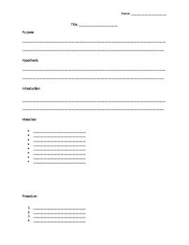 Science Lab Template Page By Kate F TPT