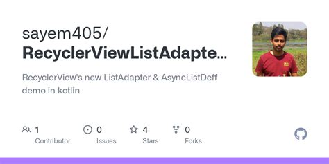 GitHub Sayem RecyclerViewListAdapterAsyncListDiffDemo RecyclerView S New ListAdapter