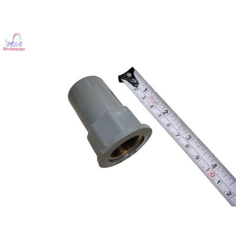 Jual Soket Lurus Kuningan Sova 3 4 Inch Fitting Pipa Paralon Drat Pvc Maj Socket Sambungan Pipa