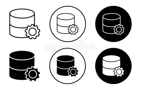 Caching Simple Icon Collection Set On White Background Color Stock