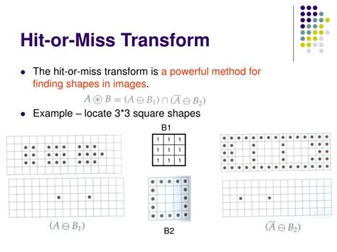 Hit Or Miss Morphological Operation