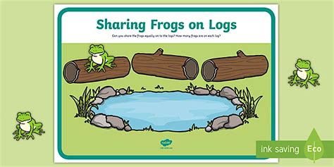 Sharing Frogs On Logs Activity Teacher Made Twinkl