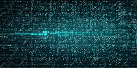 Hightech Background With Cyan Binary Codes Premium Ai Generated Image