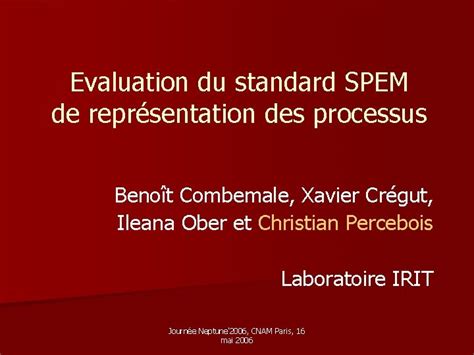 Evaluation Du Standard SPEM De Reprsentation Des Processus
