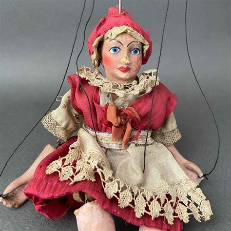 Antique Girl Marionette ~ Czechoslovakia Early 1900s Rare Once Upon