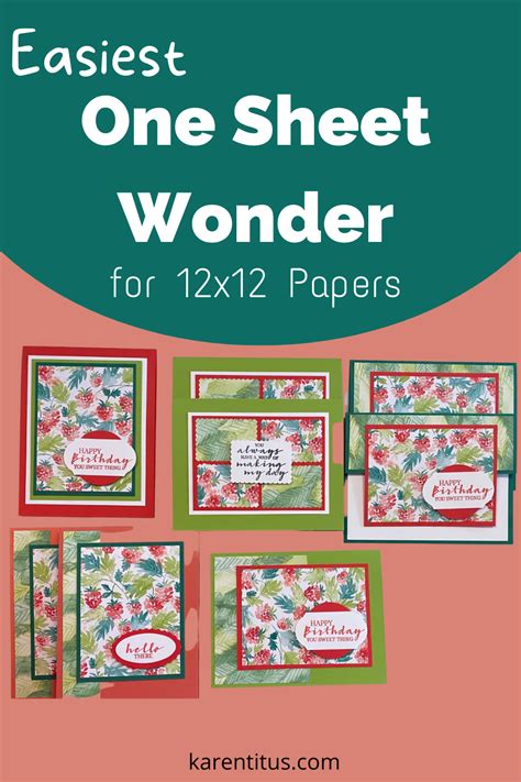 One Sheet Wonder Templates Artofit