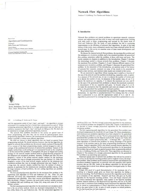 Network Flow Algorithms Pdf Linear Programming Time Complexity
