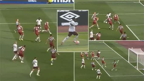 Jeremy Doku Scores Outrageous First Goal For Man City Hes Absolutely