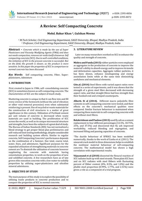 A Review Self Compacting Concrete Pdf