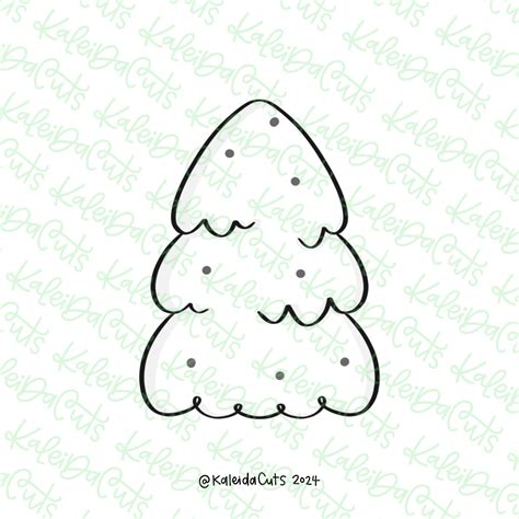 Chubby Tree Cookie Cutter Kaleidacuts