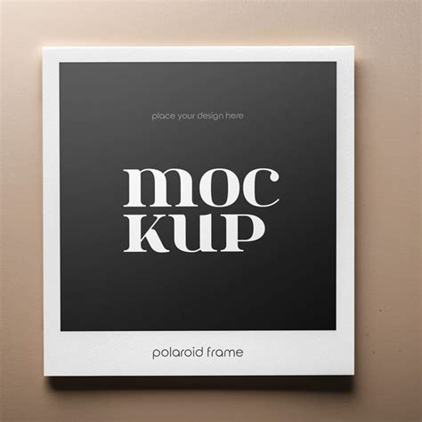 Free Polaroid Frame Mockup Design Psd