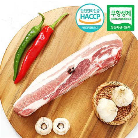 아우내축산 무항생제haccp 1등급 한돈 오겹살 수육용 1kg 홈플러스 택배배송