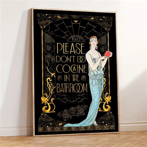Funny Bathroom Sign Art Deco Bathroom Decoration Vintage Art Temu