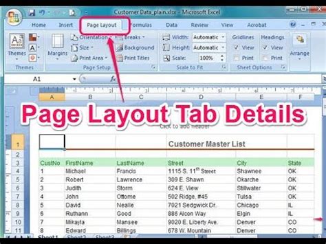 Page Layout Tab Details In Excel YouTube