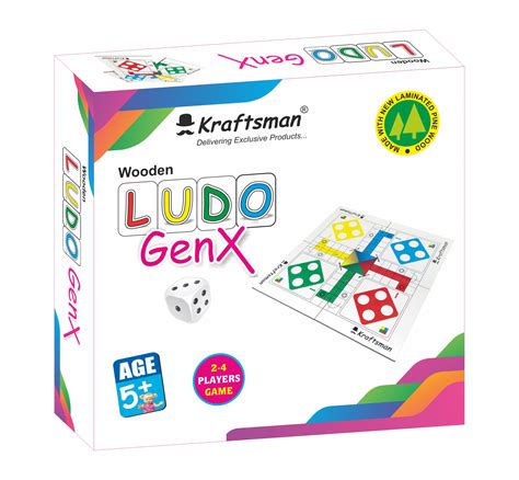 Wooden Ludo Portable Board Game Kraftsman Brand Store
