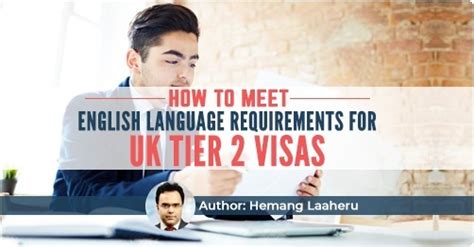 Guidelines To Meet English Language Requirement For Uk Tier 2 Visas