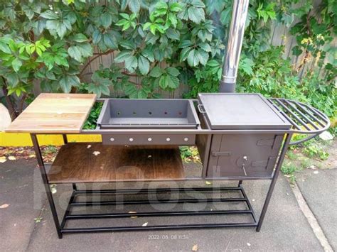 Мангальная зона с печью для казана - Кемпинговая кухня и мебель во ...