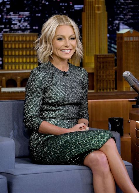Kelly Ripa Drops Jaws In Tight Satin Dress With Sexy Sheer Panel It