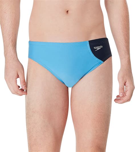 Speedo Vibe Mens Assymetrical Colorblock One Brief Swimsuit At