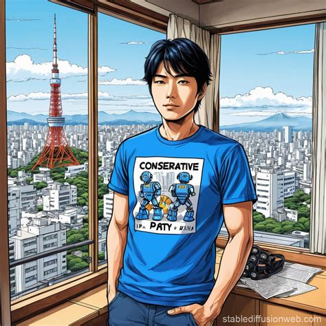 Robot Engineer In Conservatice Party T Shirt Stable Diffusion Online