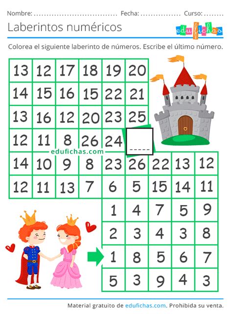 Laberintos De Números Para Niños Ejercicios De Atención 【pdf】
