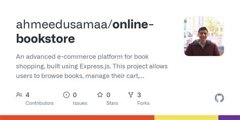 Github Ahmeedusamaaonline Bookstore An Advanced E Commerce Platform For Book Shopping Built