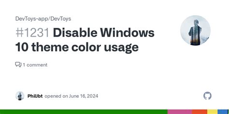 Disable Windows 10 Theme Color Usage · Issue 1231 · Devtoys Appdevtoys · Github