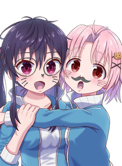 Ebisuzawa Kurumi And Takeya Yuki Gakkou Gurashi Drawn By Rokkii