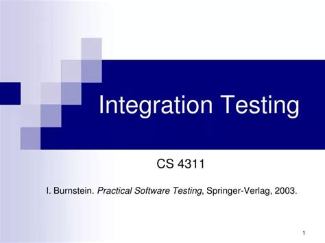 PPT Integration Testing PowerPoint Presentation Free Download ID