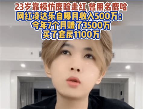模仿鹿晗走红后月入500万！是否构成侵权？直播凌达乐明星