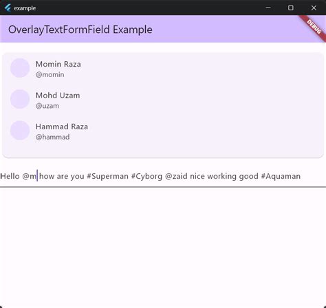 Overlay Text Form Field Flutter Package