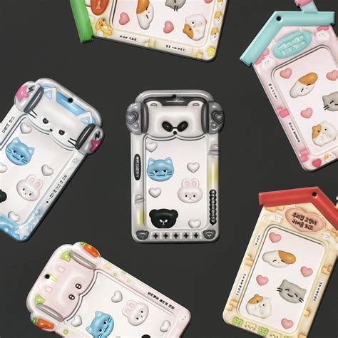 비온뒤 러버스 포토카드 홀더 Ver 3 캐릭터 토끼 고양이 강아지 포카 키링 포토카드 보관 바인더 위시버킷