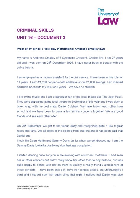2324 Skill Crim Unit16 Ce01 Document 3 Criminal Skills Unit 16