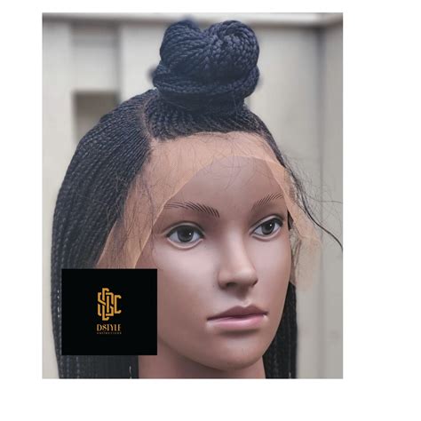 Cornrow Braided Wigs Ghana Weaving Lace Wig 360 Closure Baby Hair Etsy