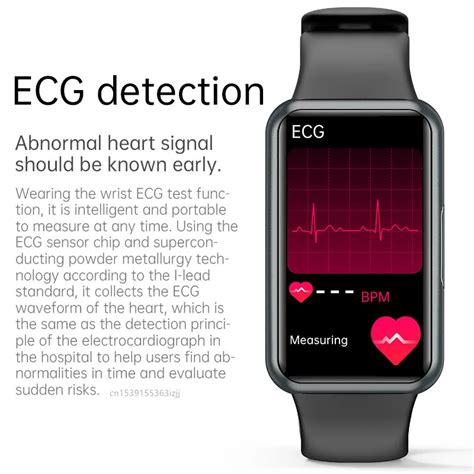 JL06 Montre connectée ECG PPG fréquence cardiaque et température