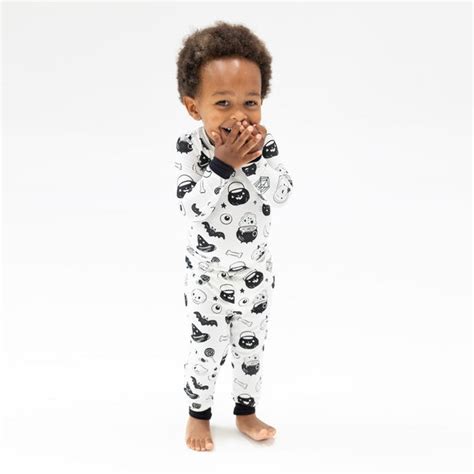 Ls Loungewear Set Black And White Halloween