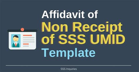 Template For Affidavit Of Non Receipt Of Sss Umid Sss Inquiries