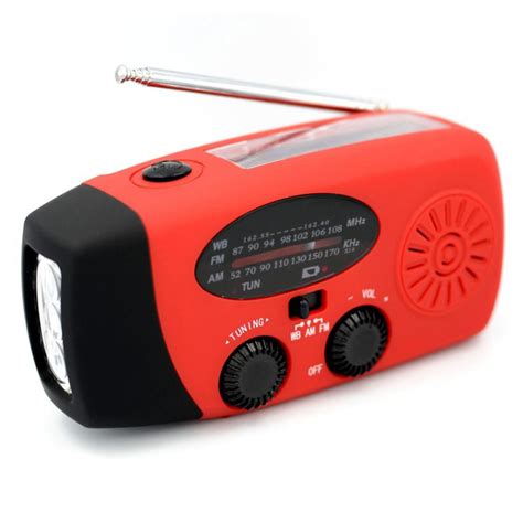2000mah Manivela Portátil Fm Am Wb Noaa Radio Solar Radio Antorcha