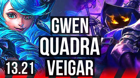 GWEN Vs VEIGAR TOP Quadra Winrate Legendary TR Master YouTube