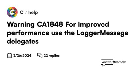 warning ca1848 for improved performance use the loggermessage delegates c