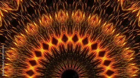 Fireworks Pattern Radial Sun Kaleido Animation Full Hd Motion Background Video Art Vj Loop Stock