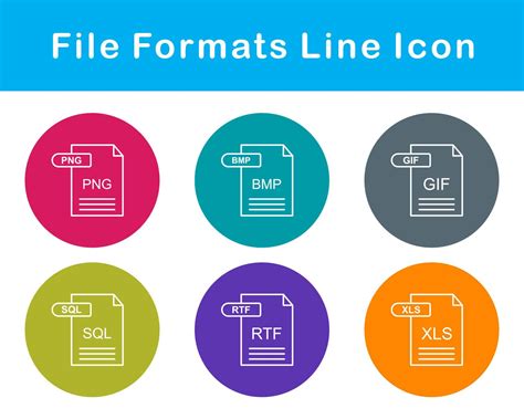 File Formats Vector Icon Set 21408383 Vector Art At Vecteezy