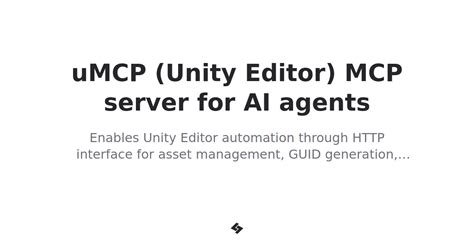 Umcp Unity Editor Mcp Server For Ai Agents