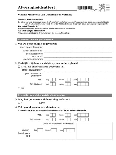 Afwezigheidsattest Pers16 Doc
