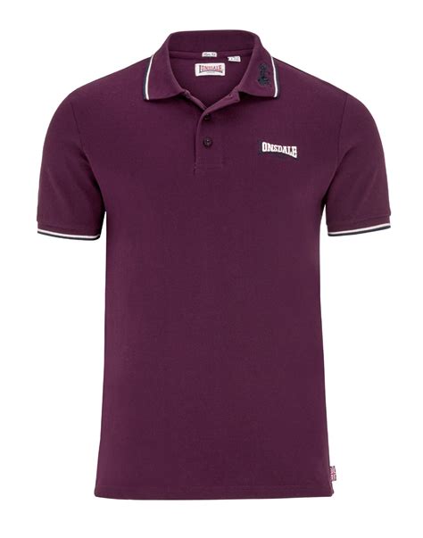 Buy Lonsdale - Polo - Lion - Burgundy