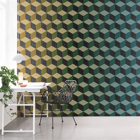 Papier Peint Intissé Cube Jaune Leroy Merlin